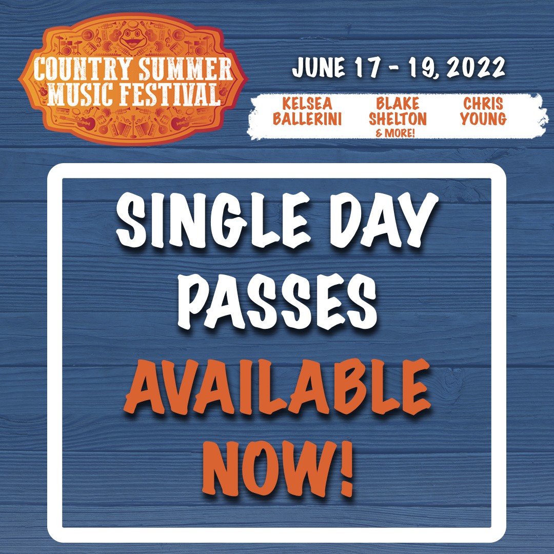 Single Day Tickets Are Now Available! | Country Summer Music Festival