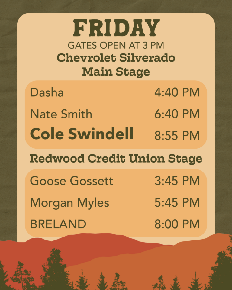 Daily Schedules Released! | Country Summer Music Festival